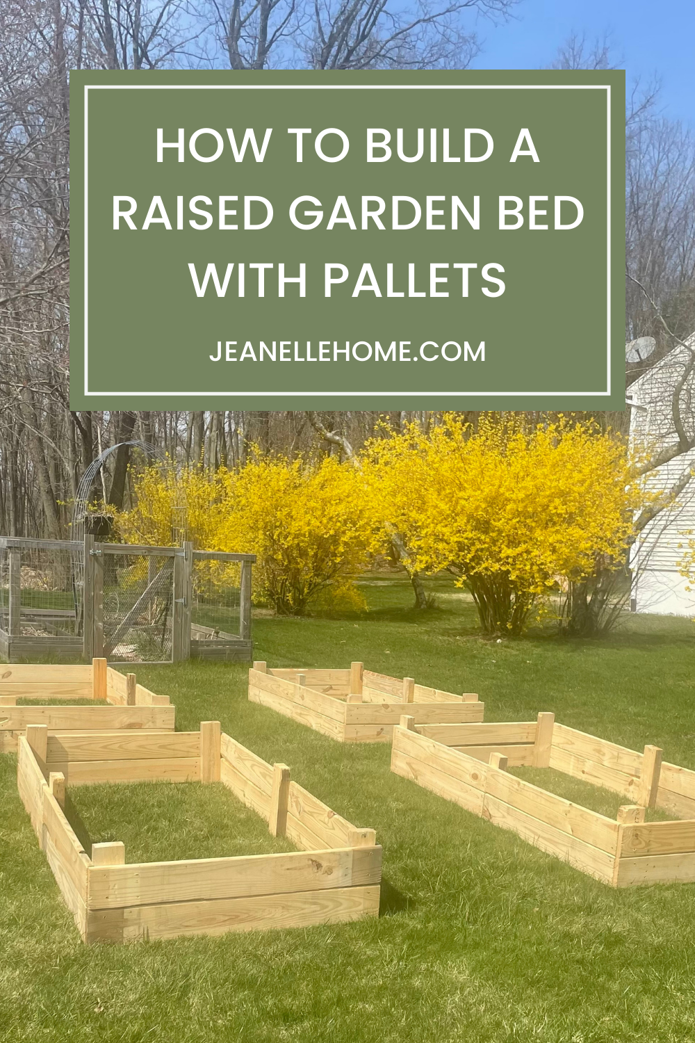 Raised Garden Bed From Pallets - Jean Elle Home